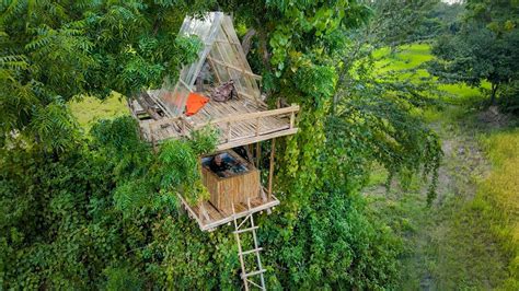 Girl Living Off The Grid Build A Babe Bathtub Under The Most Beautiful Tree House YouTube