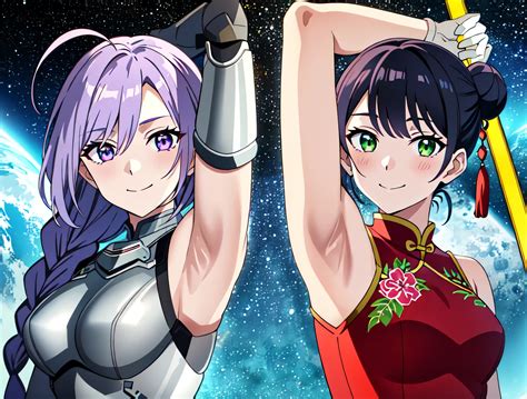 Cryptic Girl And Her Partner Creado Con Seaart Ai