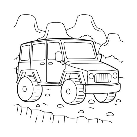 책 페이지를 색칠하는 아이들을 위한 손으로 그린 카와이 개요 그림 프리미엄 벡터