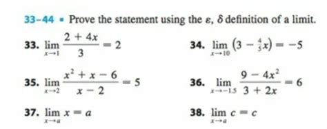 Solved Prove the statement using the ε δ definition Chegg