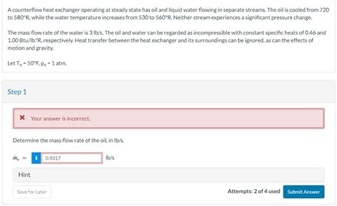 Solved A Counterflow Heat Exchanger Operating At Steady Chegg