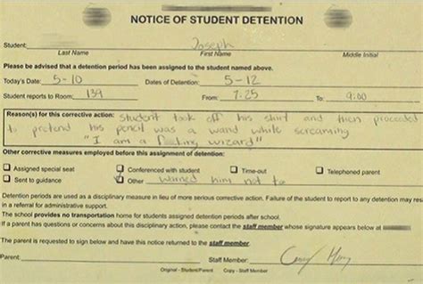 13 Best Hilarious Detention Slips Images On Pinterest Ha Ha Funny
