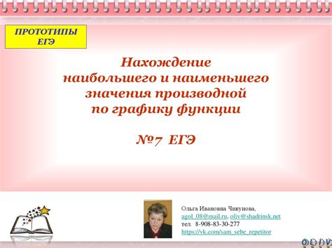 Нахождение наибольшего и наименьшего значения производной по графику функции №7 ЕГЭ Online