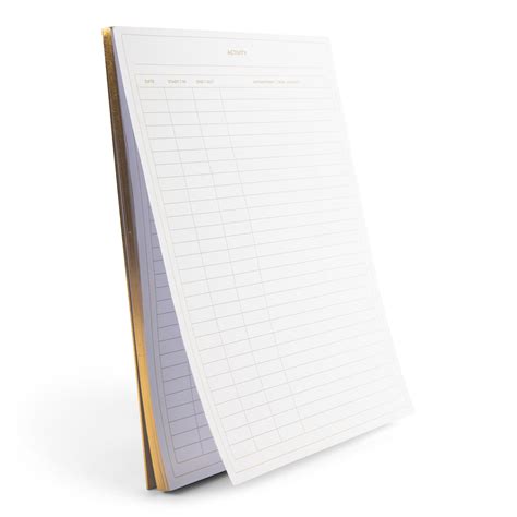 Blu Monaco Activity Log Notepad Log Comprehensive 50 Page Activity Log