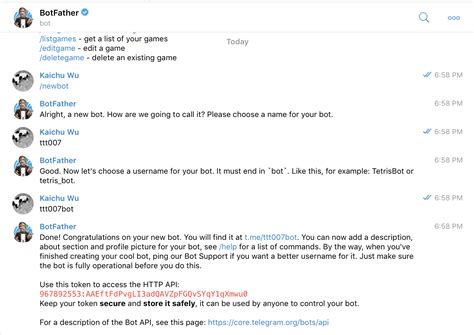 Telegram Setup Bottender