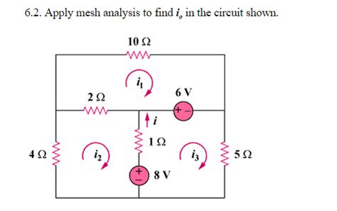 Solved 62 Apply Mesh Analysis To Find Io In The Circuit