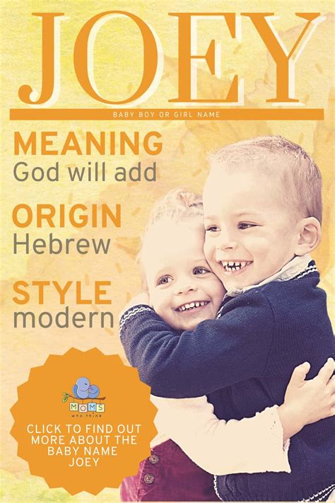 Joey Name Meaning And Origin Middle Names For Joey