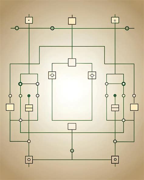 Modern Digital Circuit Diagram With Symmetric Layout Premium Ai Generated Image