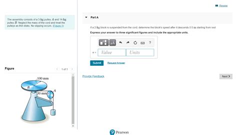 Solved The Assembly Consists Of A 3 Kg Pulley A And 14 Kg