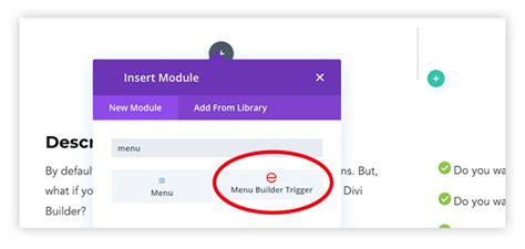 Divi Menu Builder 221 New Version And New Menu Trigger