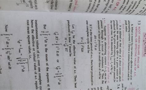 7 3 root mean square rms orvirtual or effective value of a c 5 what