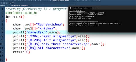 Practising C C And Java Programming With Examples String Formatting