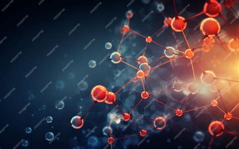 Premium Ai Image Science Background With Molecule Or Atom Abstract Structure For Science Or