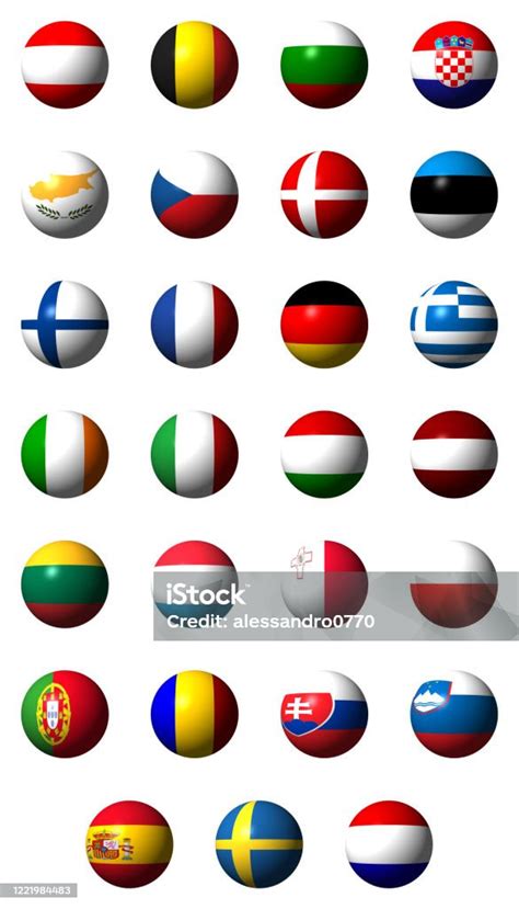 라벨없이 27 Eu 국가의 국기의 콜라주 0명에 대한 스톡 벡터 아트 및 기타 이미지 0명 3차원 형태 구 Istock