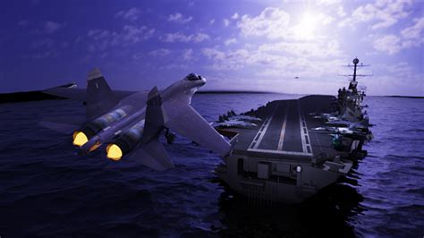 러시아 제트 전투기 는 항공 모함 선박 3d 렌더링에 활주로에 착륙 해군에 대한 스톡 사진 및 기타 이미지 해군 보유차량 공군 Istock