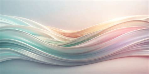 Abstract Pastel Wave Swirls Elegant Flowing Fabric Design Generative Ai Stock Illustration