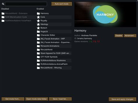 RJW Animation Framework Page Rimworld LoversLab