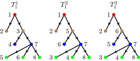 The Three Admissible Rooted Spanning Trees In Example 1 Having Player 1