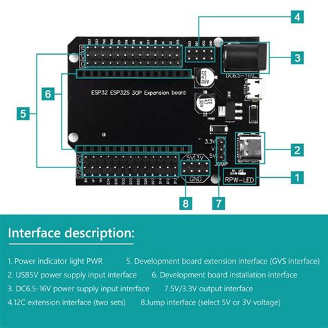 Esp32开发板扩展板 Devkit V1电源模块type Cmiciro双供电口 30p 阿里巴巴