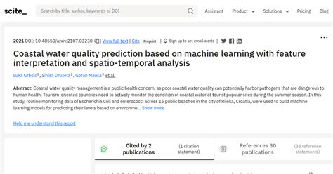 coastal water quality prediction based on machine learning with feature