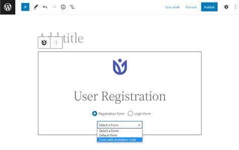 how to create wordpress registration form with invitation code