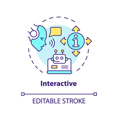 2d Editable Multicolor Interactive Icon Simple Isolated Vector Thin