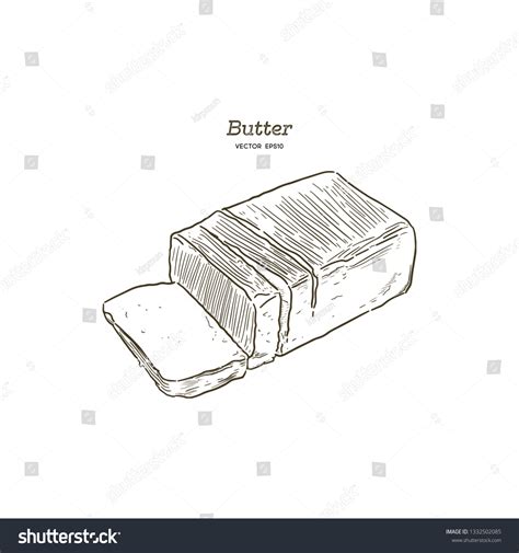 Butter Hand Draw Sketch Vector Stock Vector Royalty Free 1332502085 Shutterstock