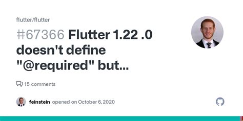 Flutter 122 0 Doesnt Define Required But Require Instead Which