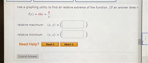 solved use a graphing utility to find all relative extrema