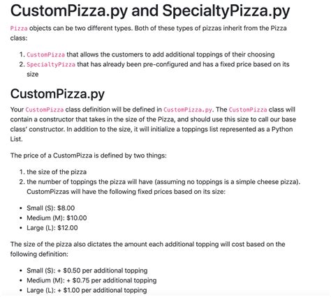 Solved Pizzapy Defines A Pizza Class Representing