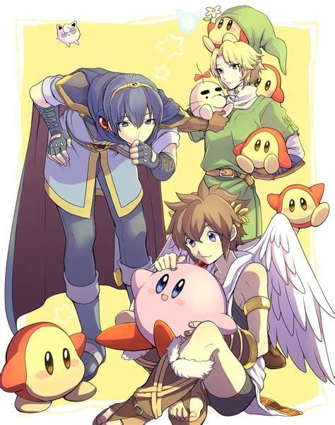 Link Kirby Jigglypuff Marth Pit And More Pokemon And More Drawn By Kudou Akira Danbooru