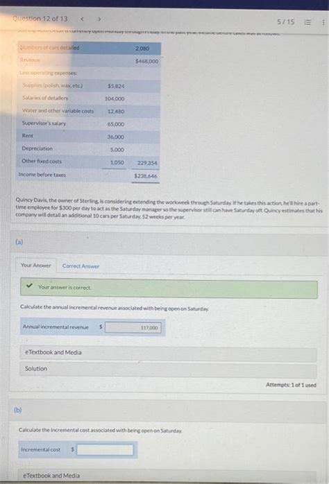 Solved Calculate The Incremental Cost Associated With Being