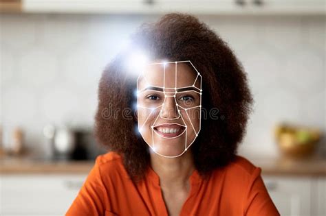 Modern Facial Recognition Technology Used For Identification And Checks