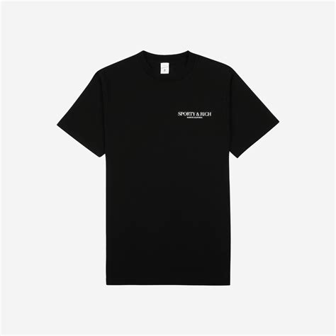 스포티 앤 리치 메이드 인 캘리포니아 티셔츠 블랙 화이트 Sporty And Rich Kream