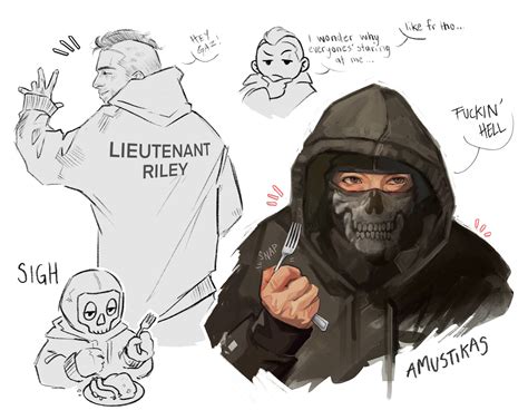 Ghost And Soap Call Of Duty And More Drawn By Amustikas Danbooru