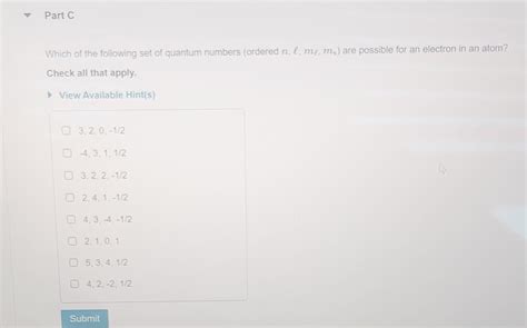 Solved To Learn The Restrictions On Each Quantum Number Chegg Com