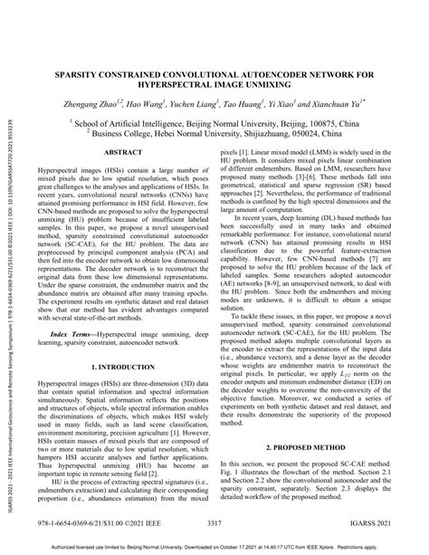 Pdf Sparsity Constrained Convolutional Autoencoder Network For