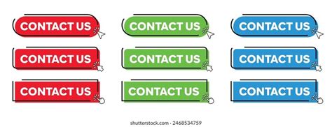 Click Here Button Click Cursor Modern Stock Vector Royalty Free