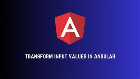 Say Goodbye To Setters And Getters Angulars Transform Option For Input Values Rangular2