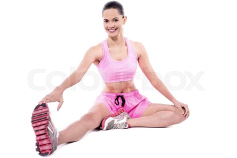 Its Easy To Touch My Foot Stock Image Colourbox