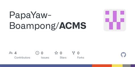 GitHub PapaYaw Boampong ACMS