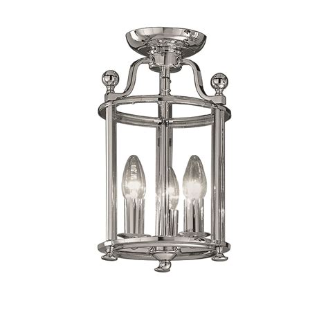 Franklite 3 Light Chrome Flush Lantern Lighting From The Home