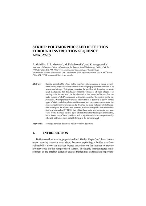 Pdf Stride Polymorphic Sled Detection Through Instruction Sequence