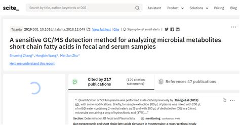 a sensitive gc ms detection method for analyzing microbial metabolites