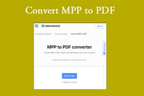 a step by step guide to convert mpp to pdf