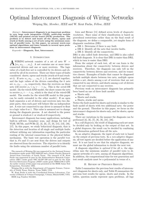 pdf optimal interconnect diagnosis of wiring networks