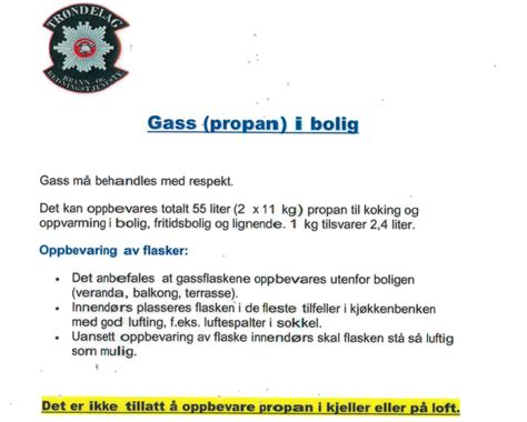 Gass Propan I Bolig Valentinlyst Borettslag
