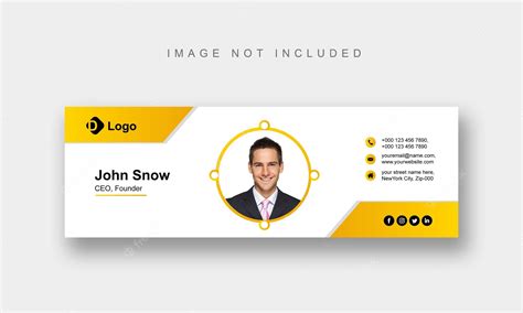 이메일 서명 템플릿 디자인 또는 Facebook 표지 템플릿 프리미엄 벡터