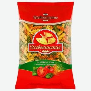Макароны Шебекинские Три цвета спирали №366.5 с томатами и шпинатом ...
