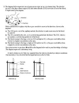 State Lab Diffusion Through A Membrane NYS Regents Questions TpT